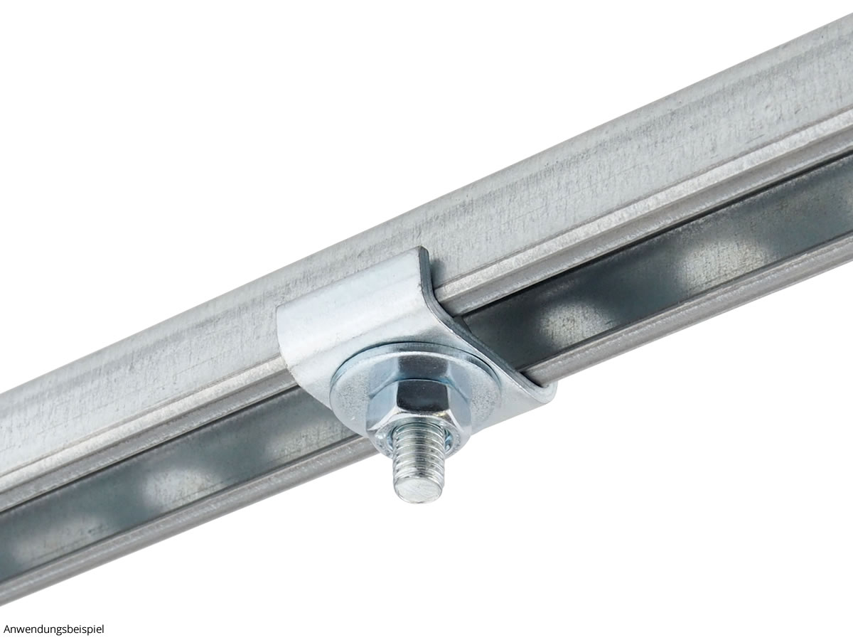 Halteklammer - Stahl verzinkt - für M8 / Profil 27/18 und 28/30