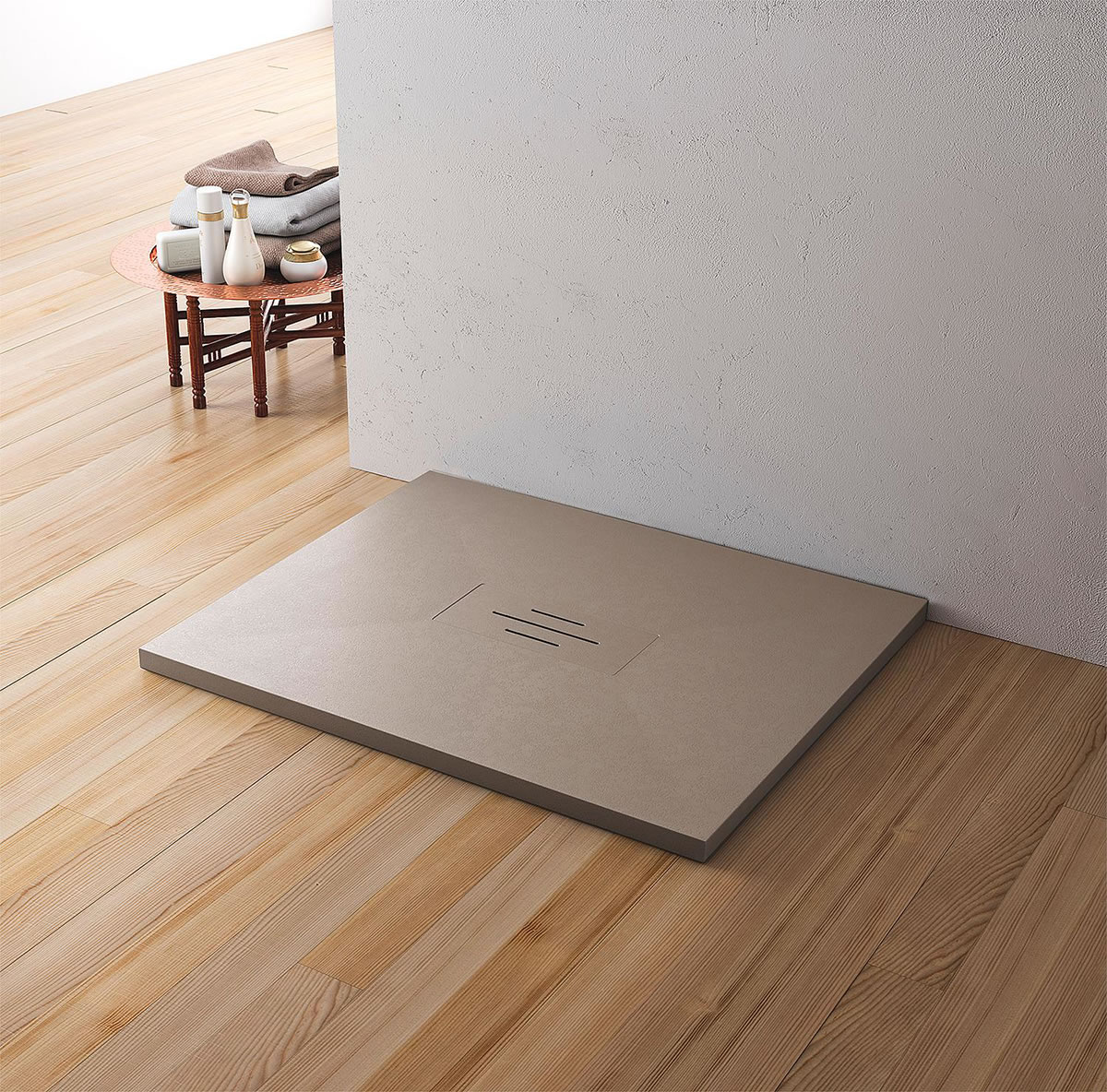 Duschwanne Douffine Plylite 800 x 35 x 800 mm, Sand - 93 151 64