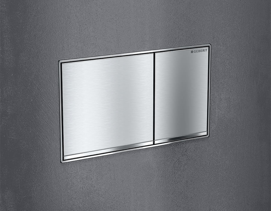 Betätigungsplatte SIGMA60 chrom-gebürstet, 2-Mengen-Spülung