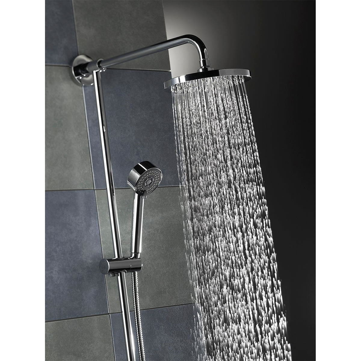 Brause-System Heinrich Schulte Alpha 300 Handbrause + Kopfbrause Ø 200 mm, chrom - Z051534-00010