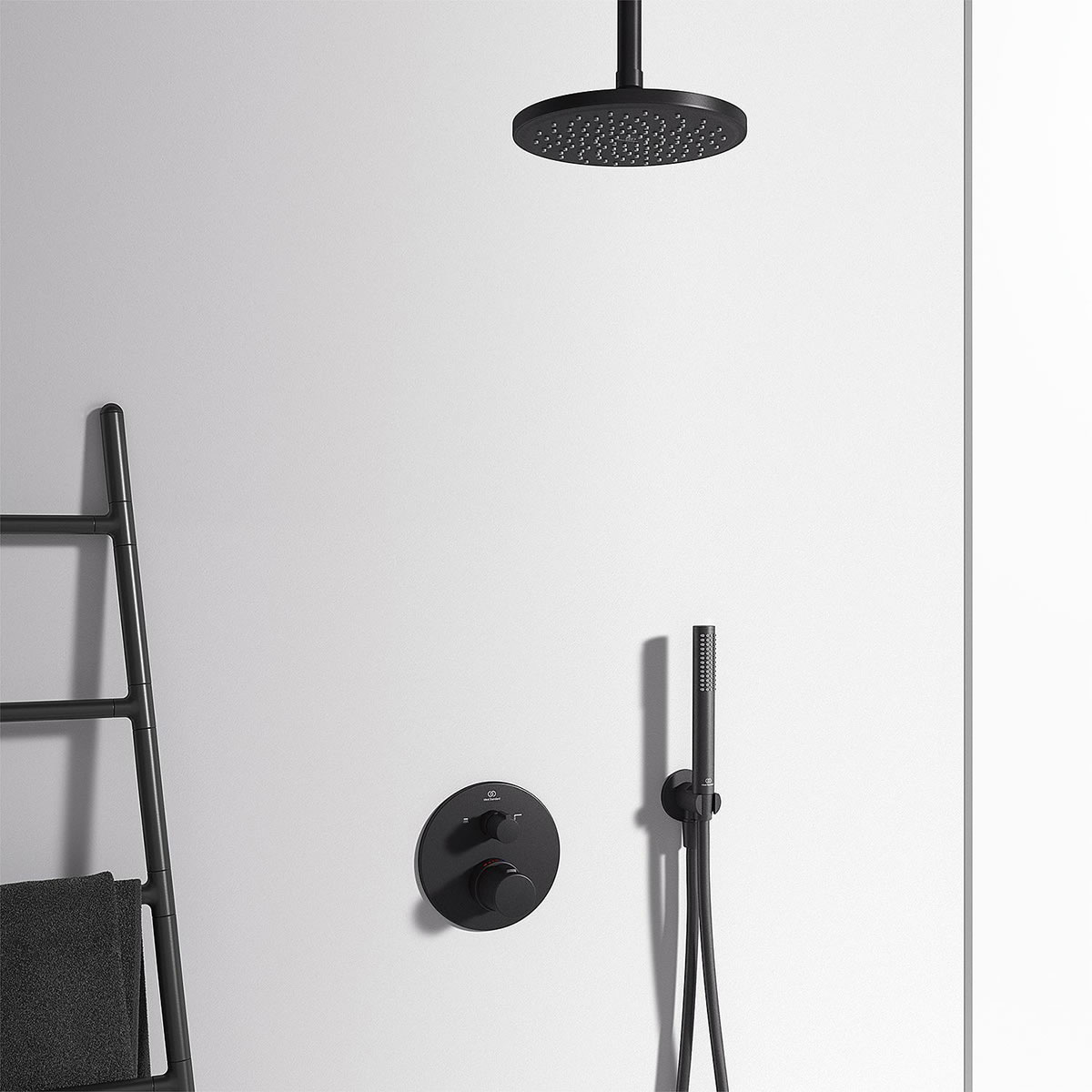 Kopfbrause Ideal Standard Idealrain Ø 300 mm, schwarz matt - A5803XG