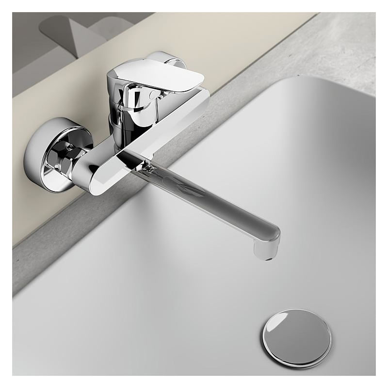 Wand-Waschtischmischer Ideal Standard Ceraflex, Ausladung 207 mm, chrom ...