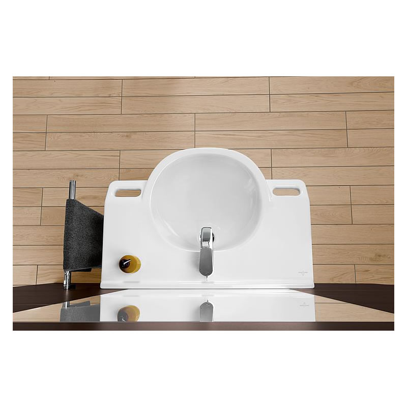 Waschtisch Villeroy & Boch ViCare mit Überlauf, 800 x 550 mm, Hahnloch ...