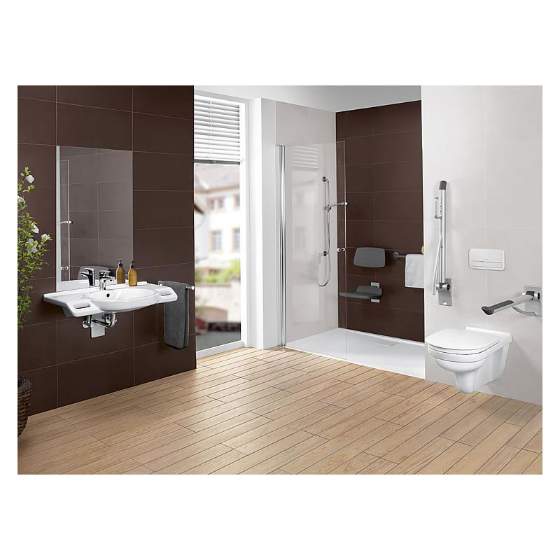 Waschtisch Villeroy & Boch ViCare mit Überlauf, 800 x 550 mm, Hahnloch ...