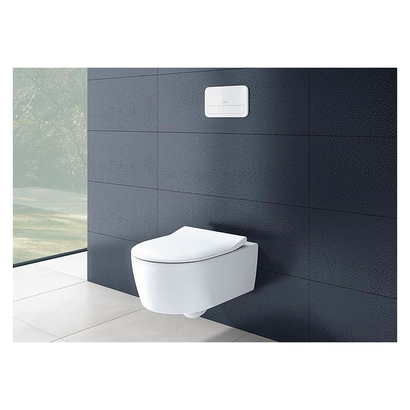Combi-Pack Villeroy & Boch Avento Wand-Tiefspül-WC & WC-Sitz Slim-Seat Sofclose, weiß - 5656RS01