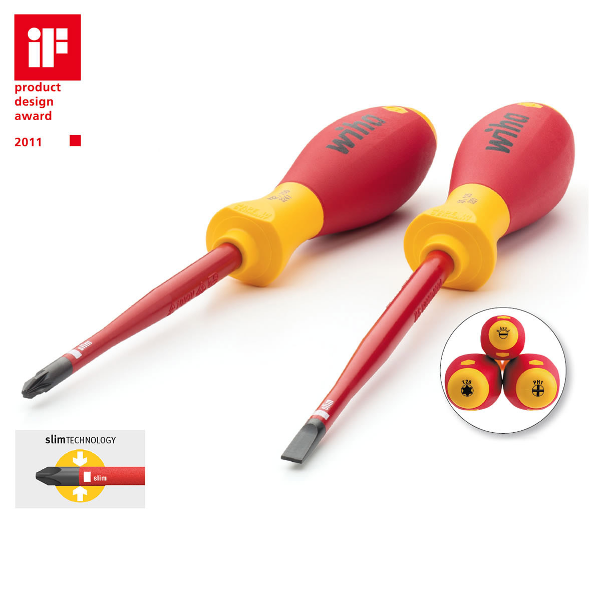 Wiha SoftFinish® electric slimFix Schlitz/Phillips-Set 6-teilig