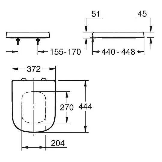 WC-Sitz Grohe Euro, Softclose, Edelstahlscharnier, weiß - 39330002