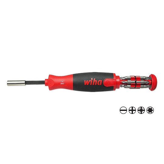 Wiha Magazin-Bithalter LiftUp 25 - magnetisch 1/4'' - 12-teilig