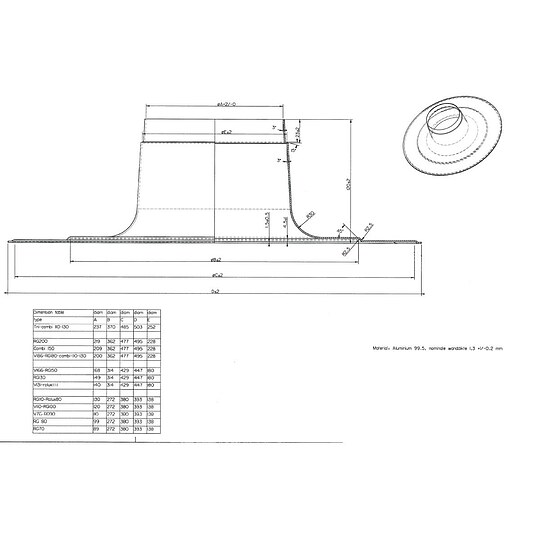 WOLF ISO-Rohrsystem Flachdachdurchführung DN180 - 2577005
