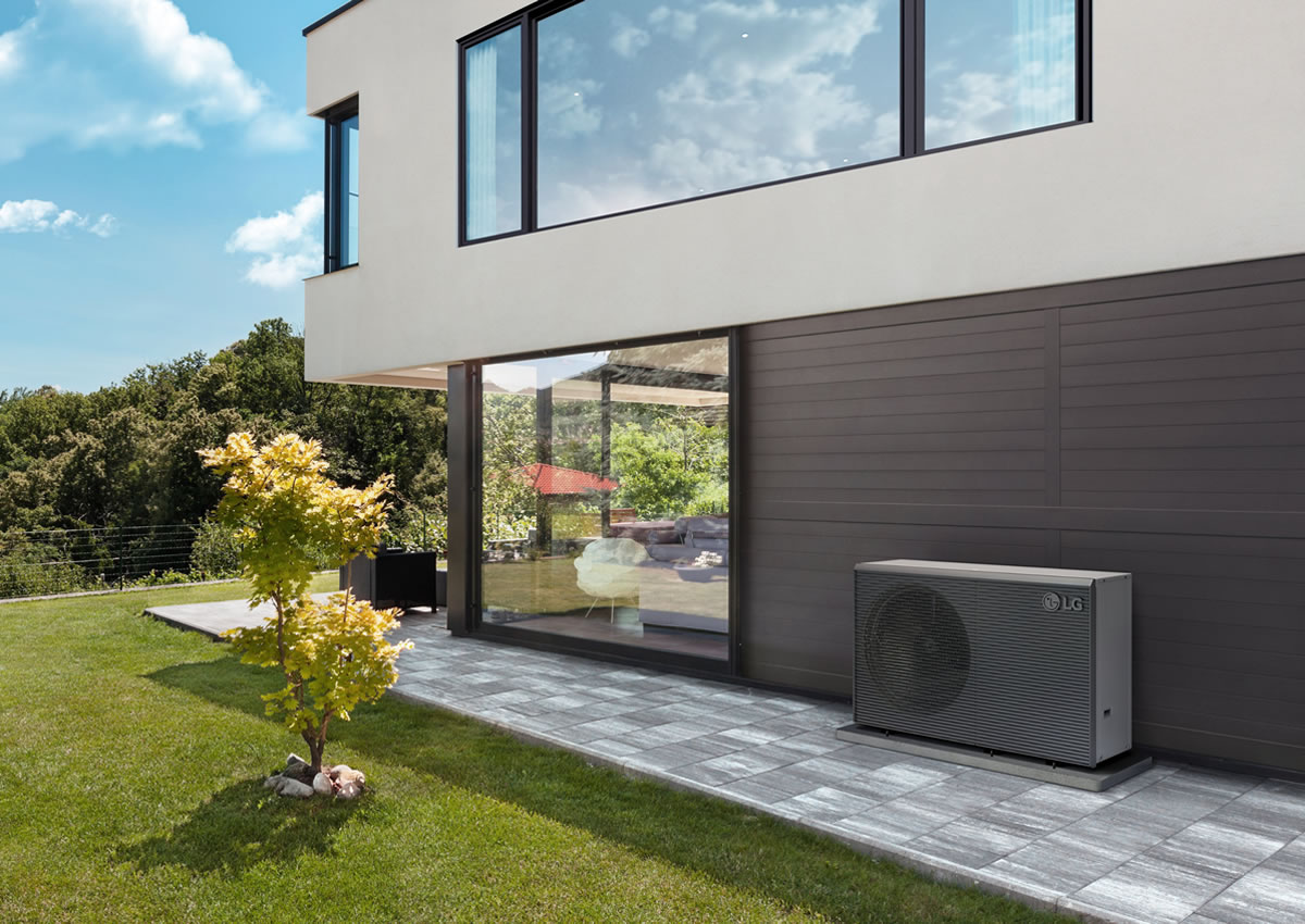 LG Luft-/Wasser-Wärmepumpe THERMA V R290 Monobloc-Set 9 kW inkl. Hydrobox (Innengerät) - HM093HFX.MB