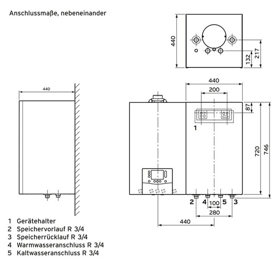 VAILLANT Warmwasser-Schichtladespeicher actoSTOR VIH QL 75/2 B ...