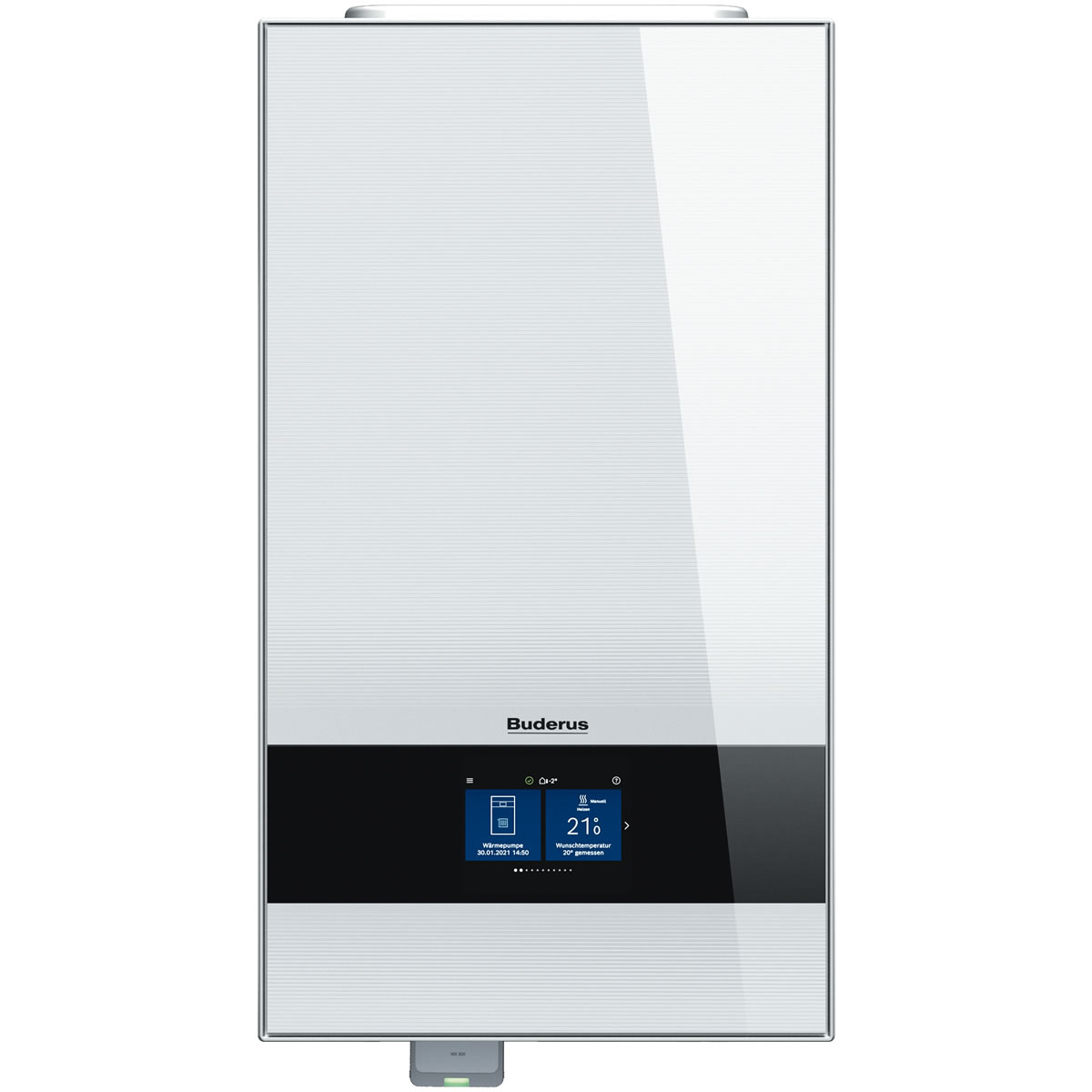 Buderus Luft-Wasser-Wärmepumpe Logaplus WLW186i-12 AR 12 E mit integriertem Heizstab, weiß ...