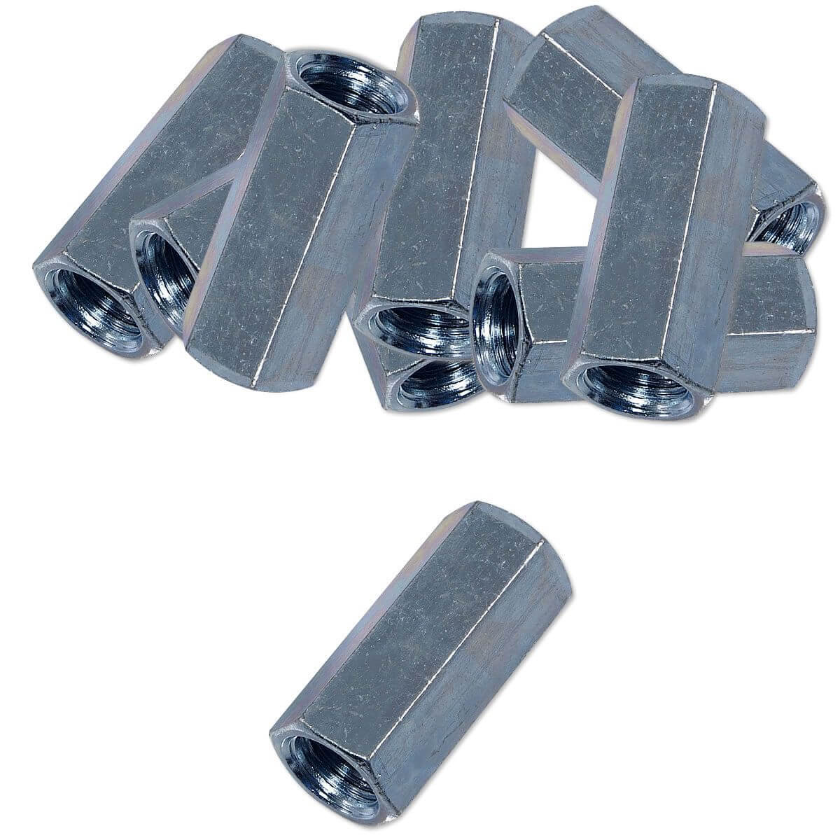 100 Stk. Sechskant-Distanzmuffe Gewindemuffe M 10 x 30mm