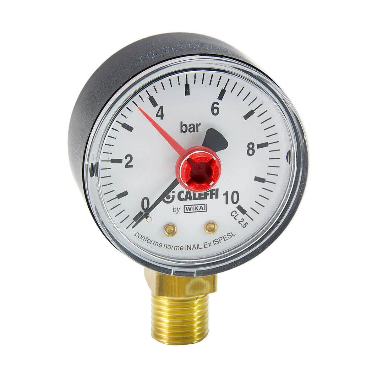 Caleffi Manometer - Anschluss radial 1/4'' AG - Anzeige 0 - 10 bar