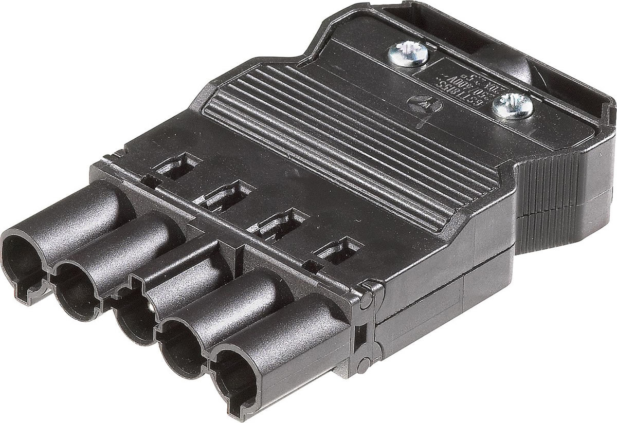 Stecker Wieland GST18i5 5-polig, 250 V / 20 A mit Schraubanschluss