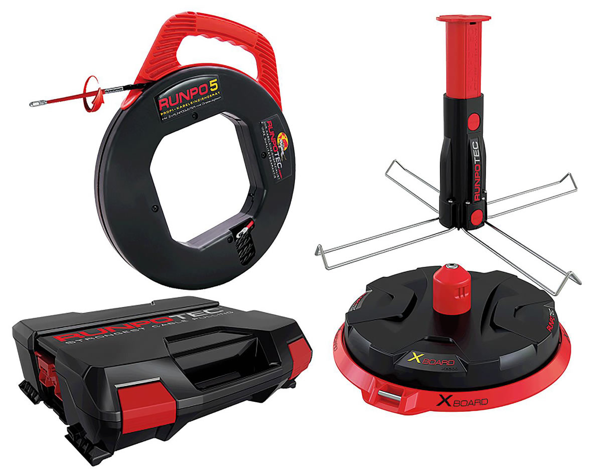 Kabelabroller Runpotec-Set XB 300 mit Multifunktionsdorn und Runpo 5 im ...