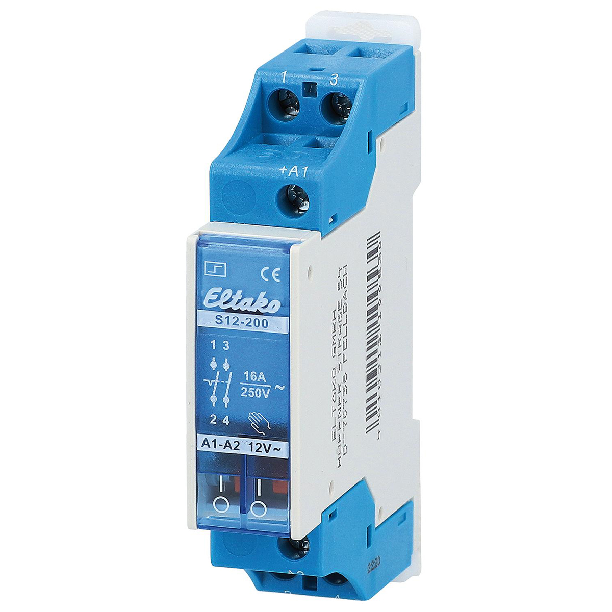 Elektromech. Stromstossschalter 2-Schließer, 16 A, 12V Eltako, S12-200-12V