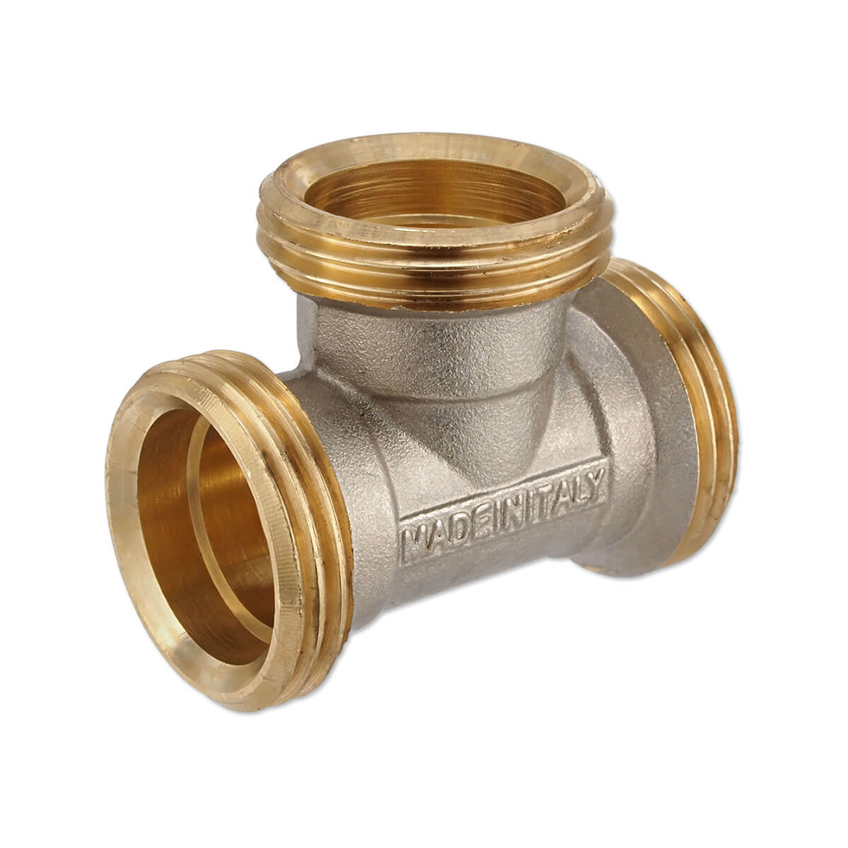 Messing T-Stück für Klemmringverschraubung 1'' Eurokonus
