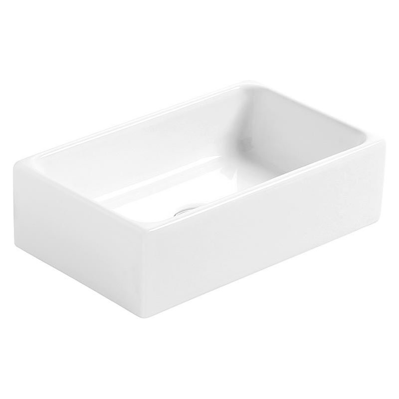 Aufsatz-Waschtisch Elinam 410 x 250 x 120 mm, ohne Hahnloch, Keramik, weiß - 93 027 69