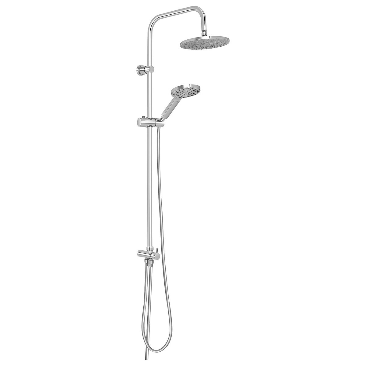 Brause-System Nestos mit Handbrause + Kopfbrause Ø 200 mm, chrom - 93 160 83