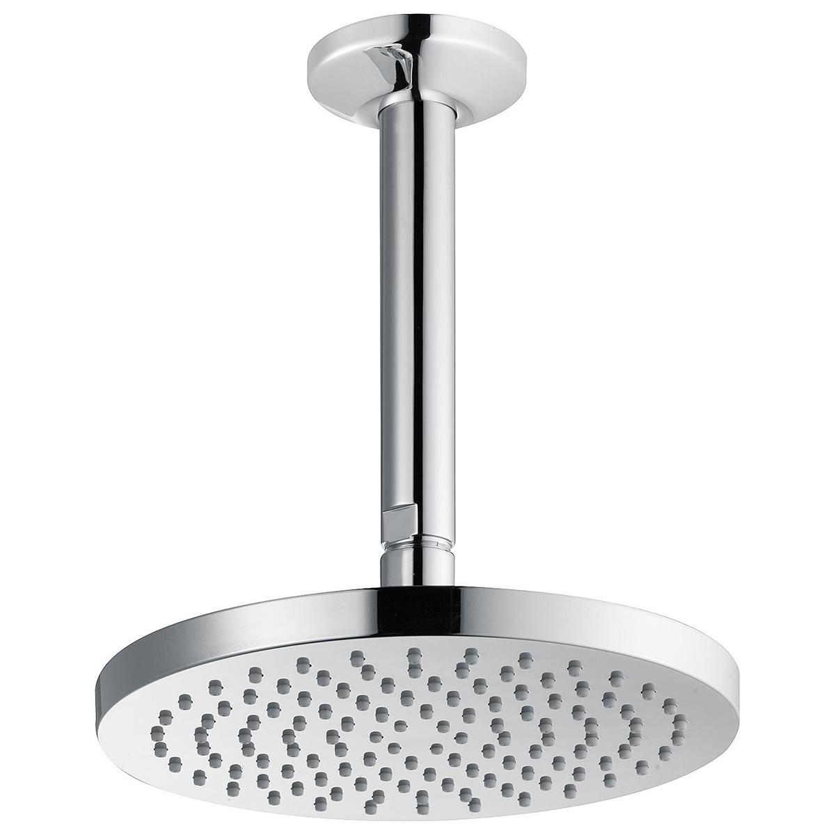 Kopfbrause Heinrich Schulte, Ø 200 mm, chrom inkl. Deckenanschlussrohr - Z051536-00010
