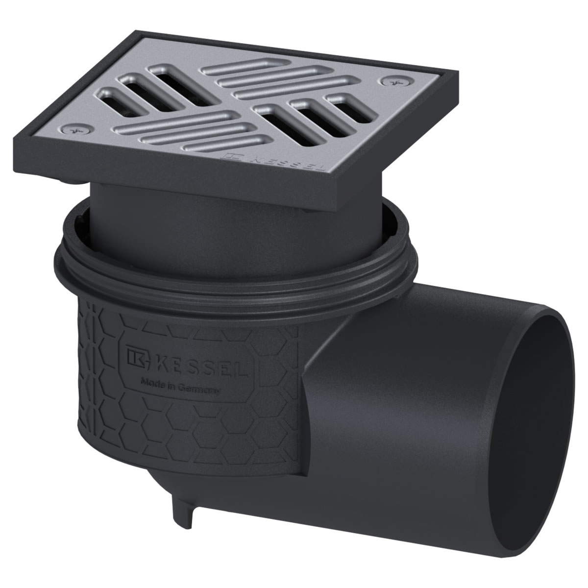 KESSEL Ablauf-Practicus DN 100 seitlich Rost Edelstahl - 138 x 138 - 4511011