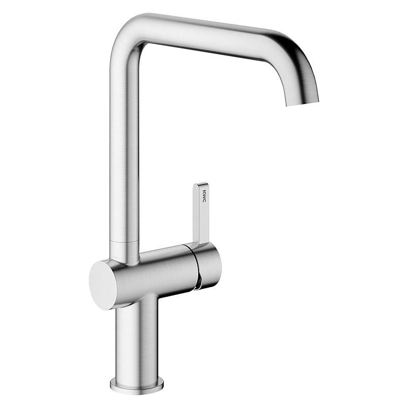 Spültischmischer KWC Bevo E Schwenkauslauf, Ausladung 220 mm seitliche Betätigung, Edelstahl ...