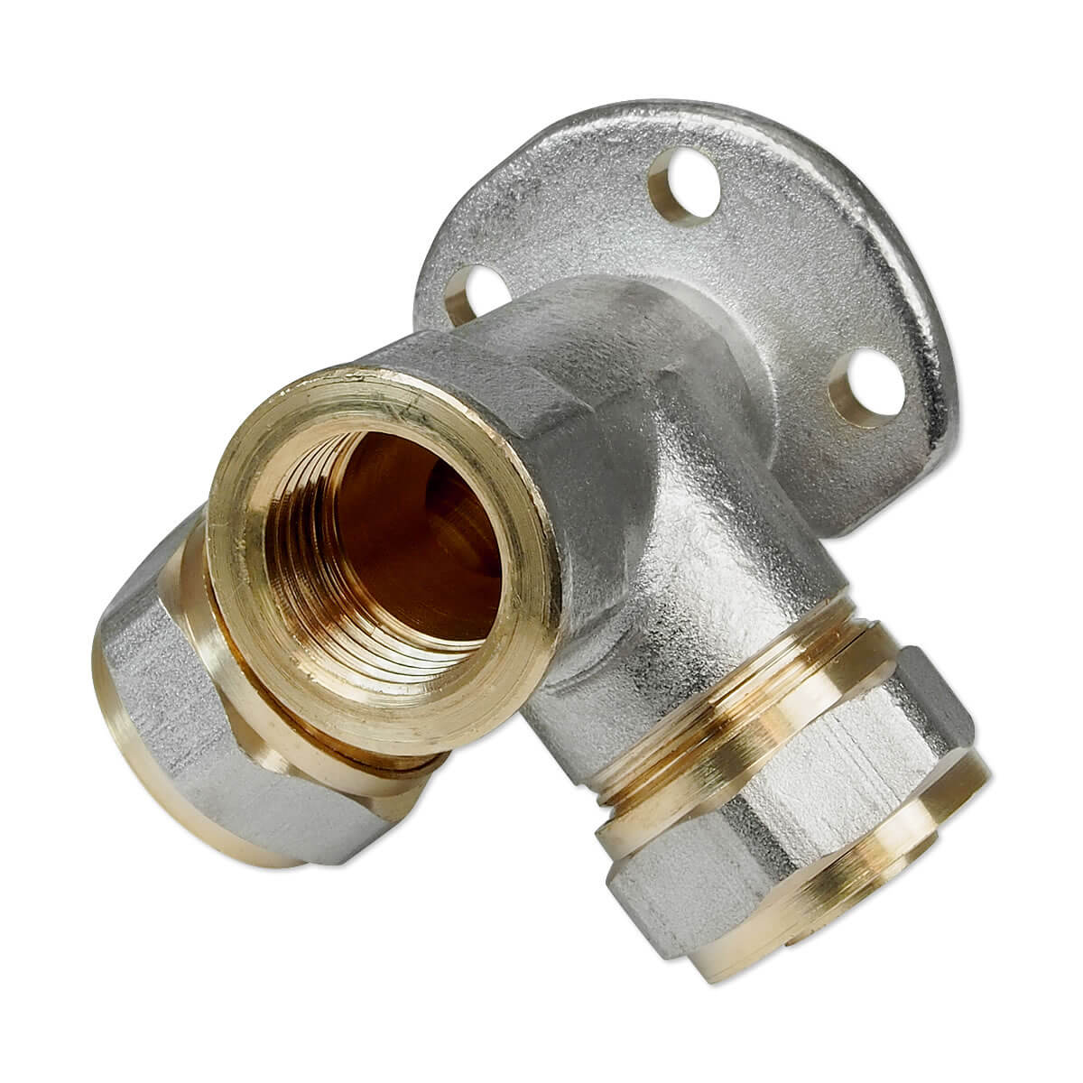 Schraubfitting-Doppel-Wandwinkel 90° IG - 20 x 2,0mm 1/2''