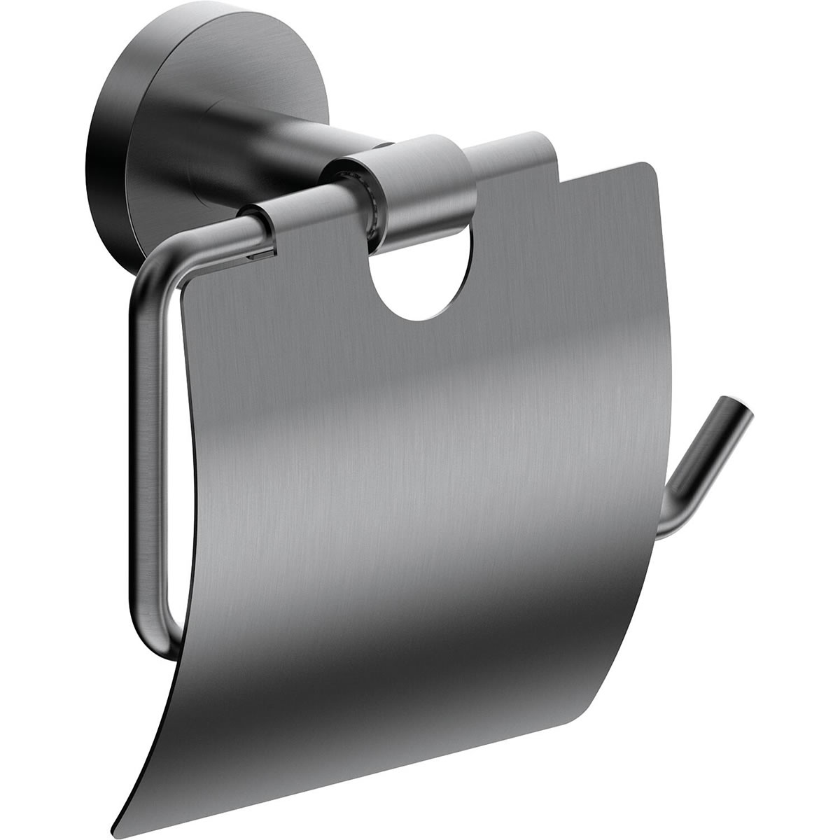 Papierrollenhalter Eldrid mit Deckel, Messing Gunmetal