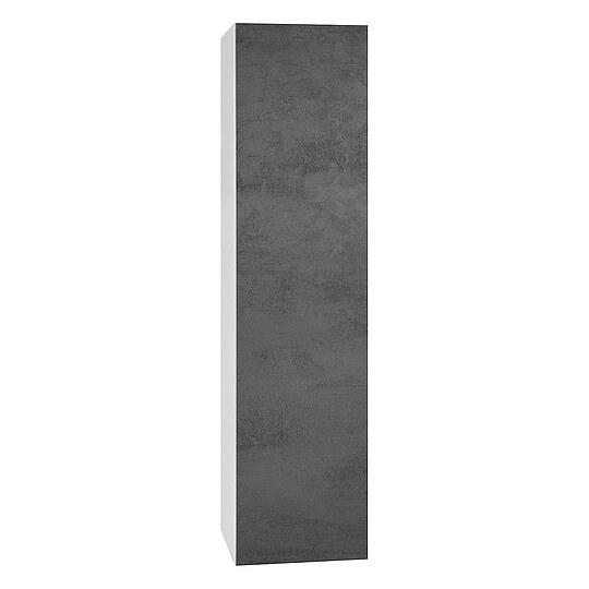 Hochschrank ELA mit Softclose, Korpus weiß seidenmatt, Front Beton ...