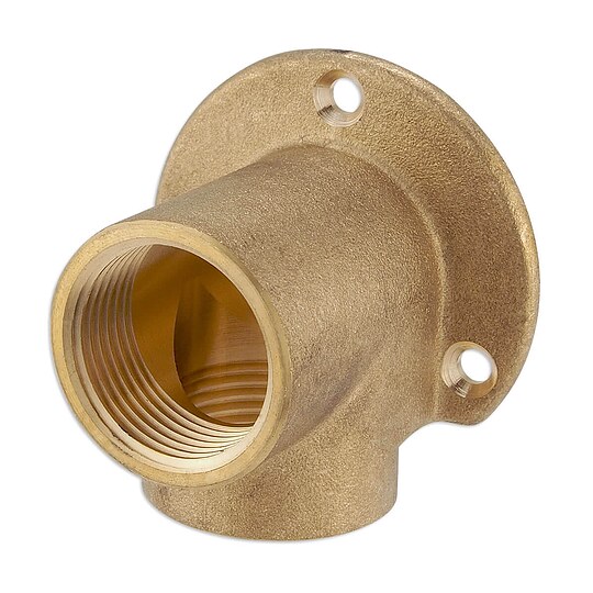 Messing Gewindefitting-Wandscheibe 90° - 3/4'' IG x 3/4'' IG