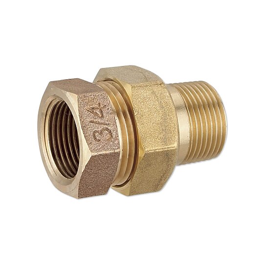 Rotguss Gewindefitting-Verschraubung 3/4'' IG x 3/4'' AG
