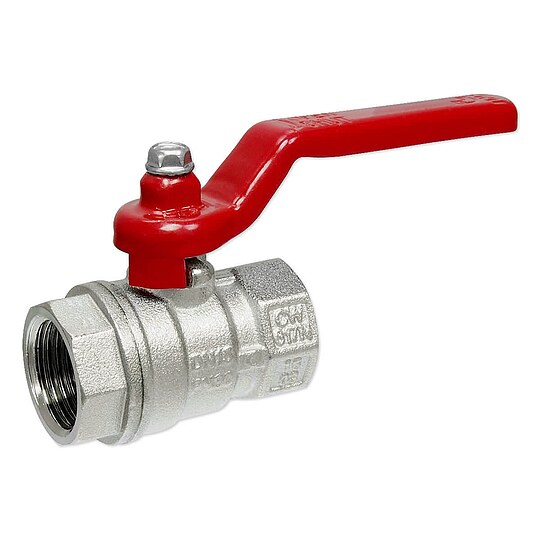 Kugelhahn 1/2'' IG x 1/2'' IG - DN 15 - mit Hebelgriff rot
