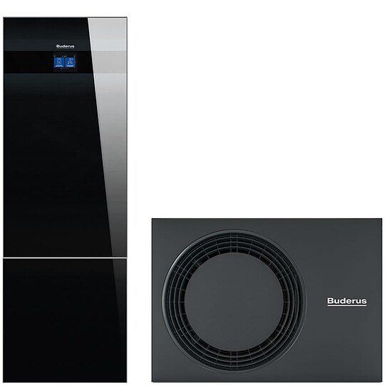 Buderus Luft-Wasser-Wärmepumpe Logaplus WLW186i-5 AR T180 mit integriertem Warmwasserspeicher ...