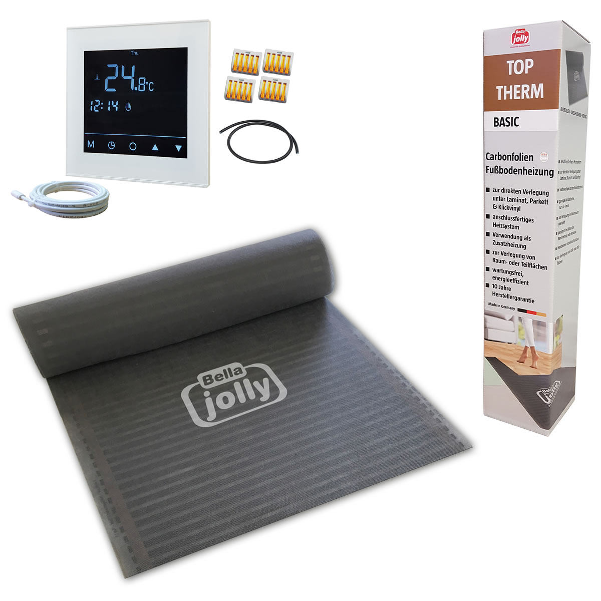 jollytherm Carbonfolienheizung-Set Top-Therm BASIC 2,25 m² - Heizmatte ...
