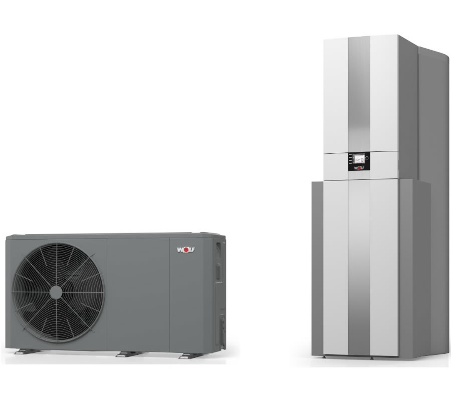 WOLF Wärmepumpen-Center FHA-Monoblock 300-S50 inklusive FHA-14/17 400V ...